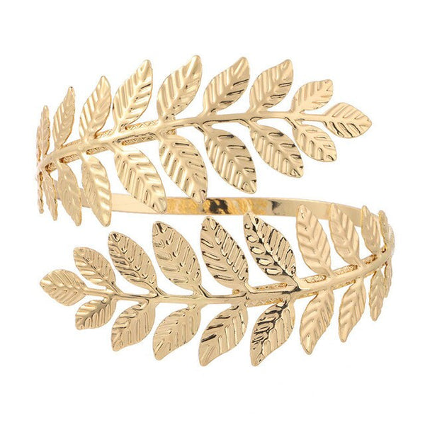 Leaf Arm Cuff Exotic Beauty Arm Bracelet, Prom Party Greek Goddess Cos ...